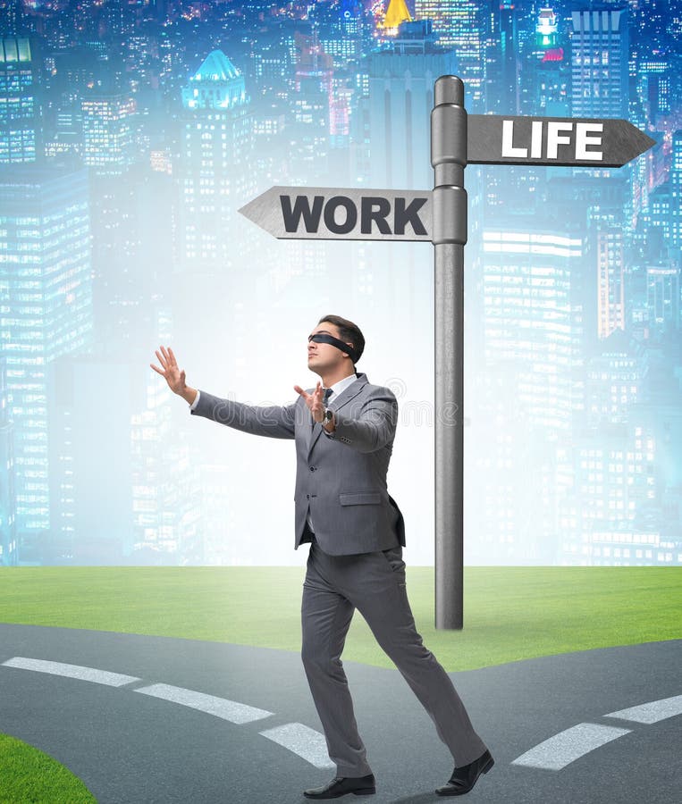 Work Life or Home Balance Business Concept Stock Illustration ...