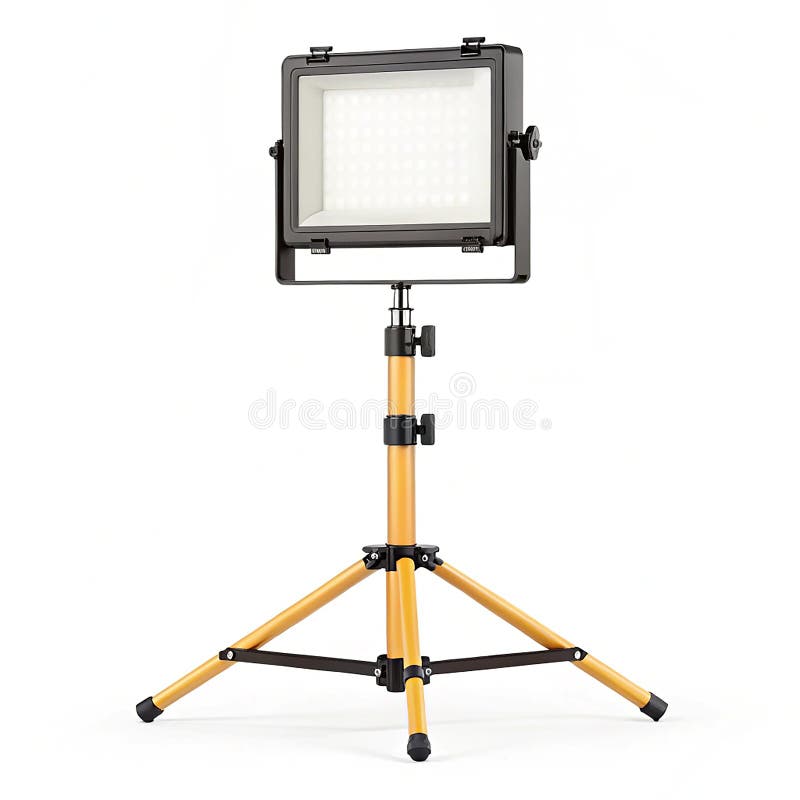 Work Light with Adjustable Stand on White Background Stock Illustration ...