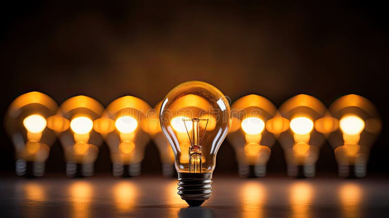 Work light bulb team stock illustration. Illustration of determination ...