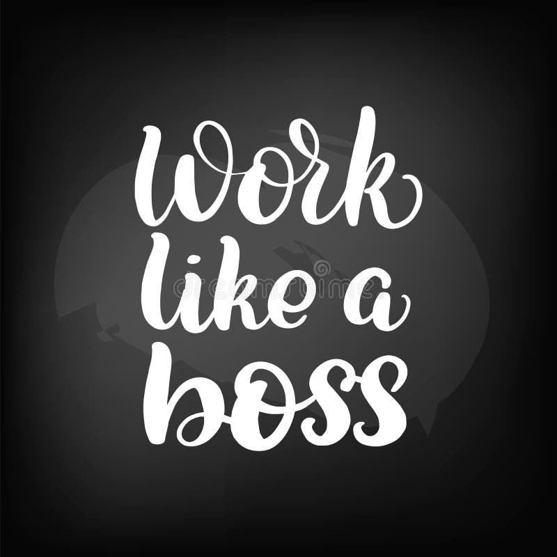 Work like a boss stock vector. Illustration of banner - 143161788