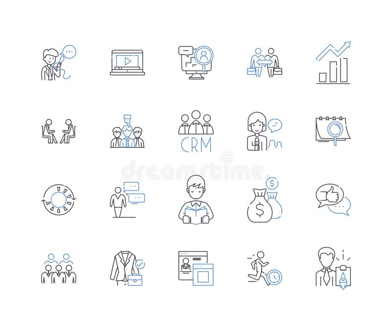 Work Line Icons Collection. Productivity, Responsibility, Collaboration ...