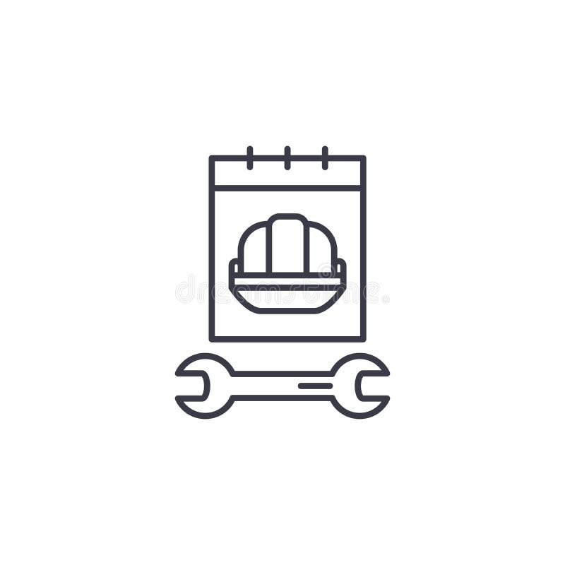 Work Linear Icon Concept. Work Line Vector Sign, Symbol, Illustration ...