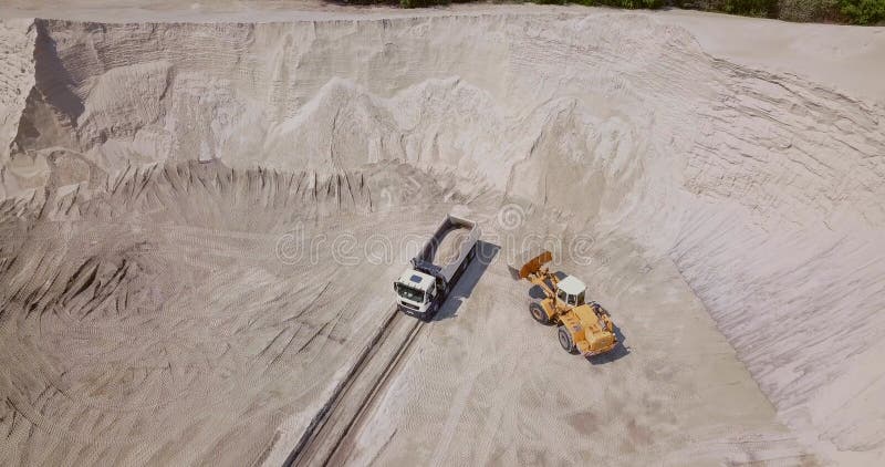 The Work of Loading Equipment in the Sand Quarry Stock Video - Video of ...