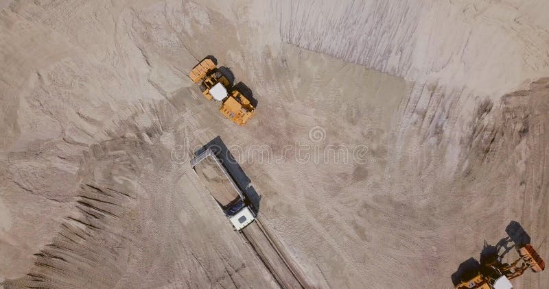 The Work of Loading Equipment in the Sand Quarry Stock Video - Video of ...