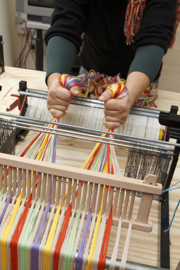 Work on loom stock image. Image of traditional, cotton - 31572365