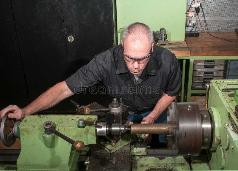 At work in a machine shop stock image. Image of spin - 35496345