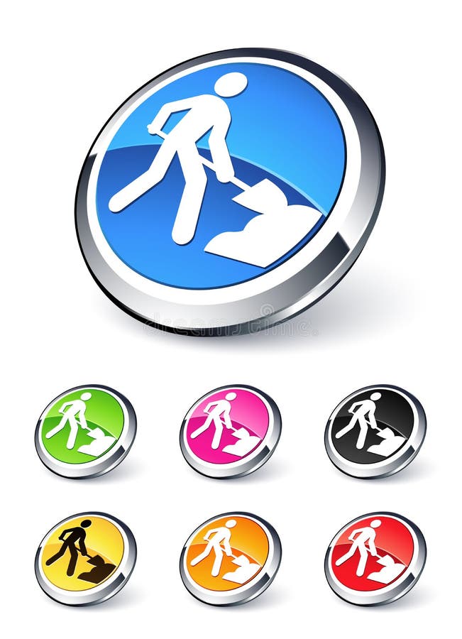 Work man icon stock vector. Illustration of worker, sign - 11954558