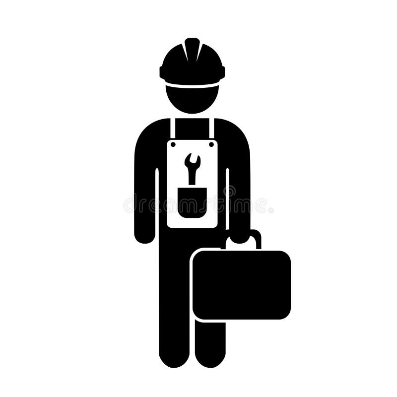 Work man icon stock vector. Illustration of constructor - 79911337