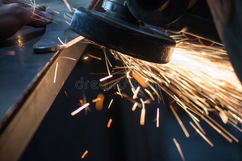 Work with a Manual Grinding Machine Stock Photo - Image of metalworking ...