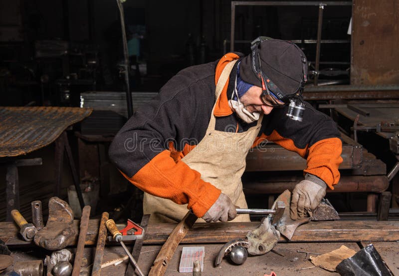 Work in a Mechanical Workshop with Various Tools Stock Photo - Image of ...