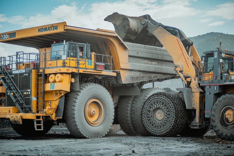 The Work of Mining Machinery. Editorial Stock Photo - Image of moves ...