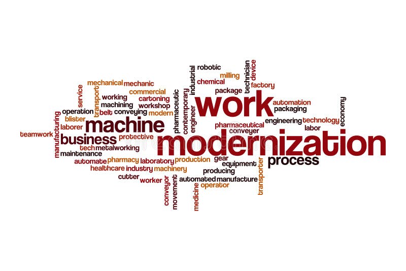 Work Automation Word Cloud Concept Stock Photo - Image of conveyor ...