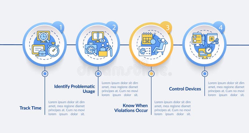 Work Monitoring Vector Infographic Template Stock Illustration ...