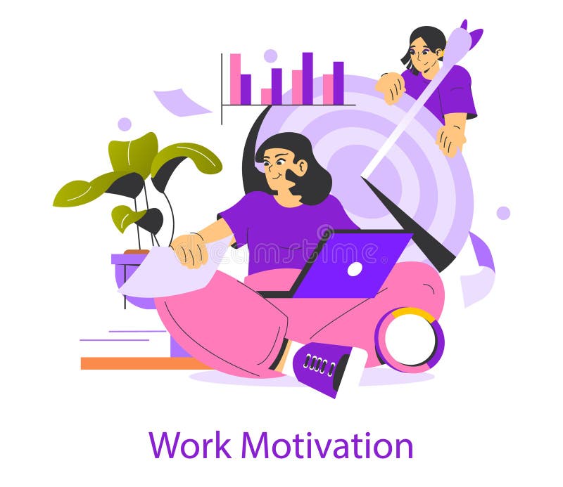 Motivation. Flat Vector Illustration Stock Illustration - Illustration ...