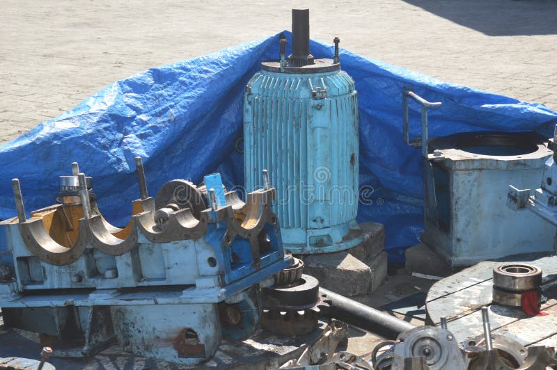 Work Motor and Gear Box System Gantry Stock Photo - Image of engine ...