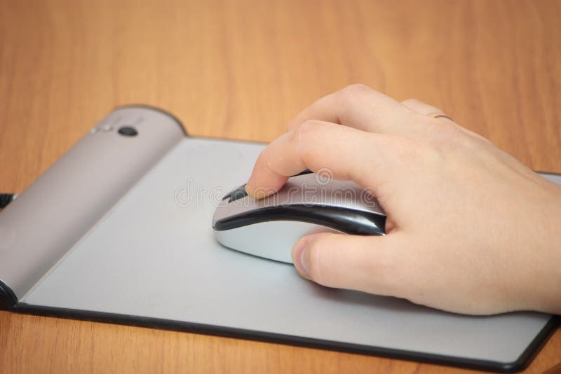 Work with mouse stock image. Image of indoors, technology - 12649365