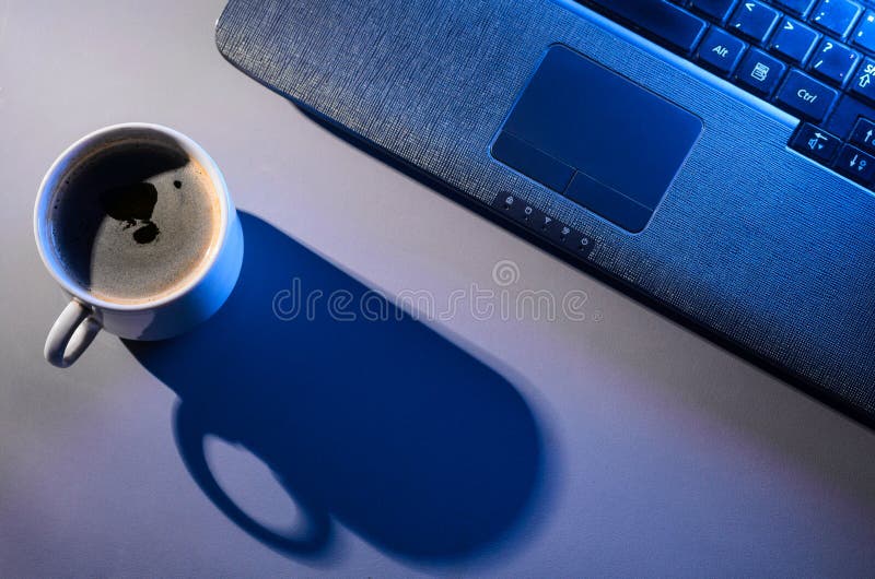 Work at night stock photo. Image of copy, evening, coffee - 28024240