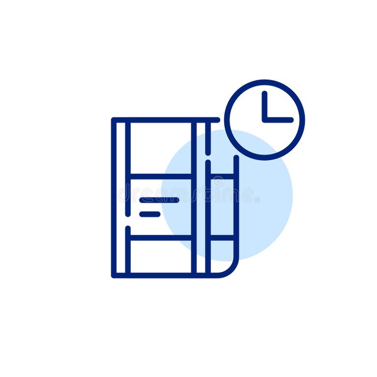 Work Notebook Planner. Pixel Perfect, Editable Stroke Icon Stock Vector ...