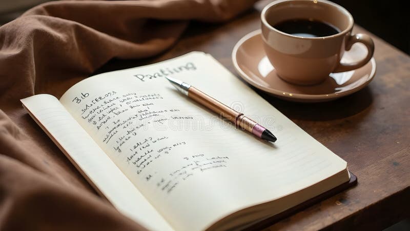 Work Notes in a Warm Color Palette Stock Photo - Image of coffee, tones ...
