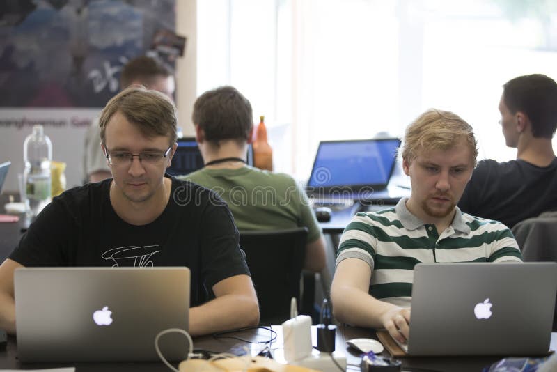 Work in the Office at the Computer Editorial Photography - Image of ...