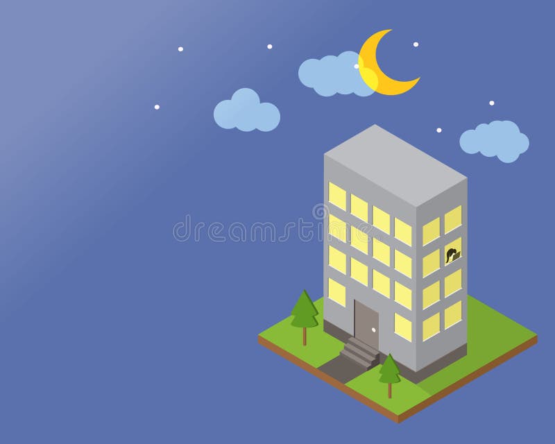 Work at Office until Late Night and Feel Lonely and Burnout Stock ...