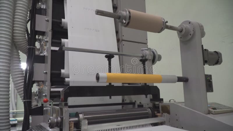 Offset Printing Machine stock video. Video of white - 240192809