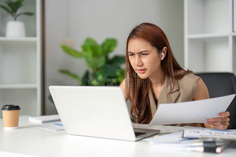 Work Online and Focused Analysis. a Young Professional Shows ...