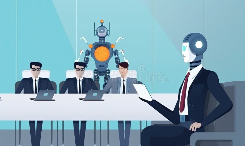 Work Order for the Robot Team Concept Illustration Cartoon Characters ...