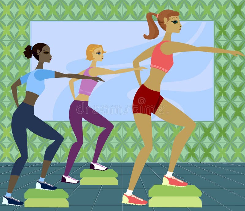 Work it Out stock vector. Illustration of women, training - 598971