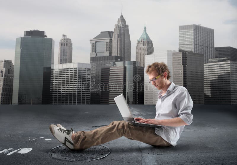 Work outdoor stock photo. Image of city, business, concentration - 15262314