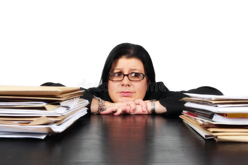 Work overload stock image. Image of adult, isolated, female - 19453817