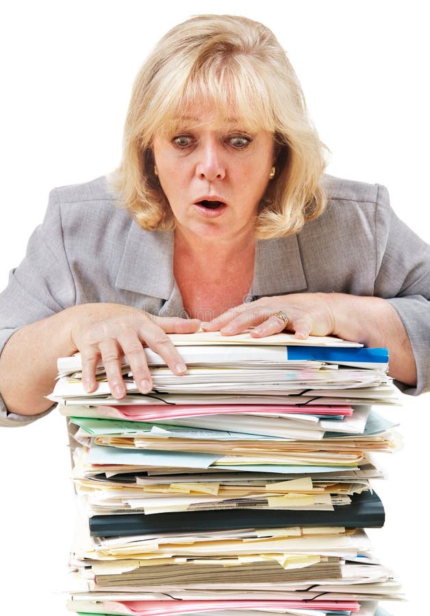 Work overload stock image. Image of older, binder, falling - 19642127