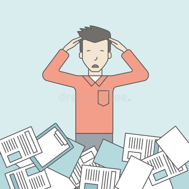 Work overload stock vector. Illustration of human, company - 60358152