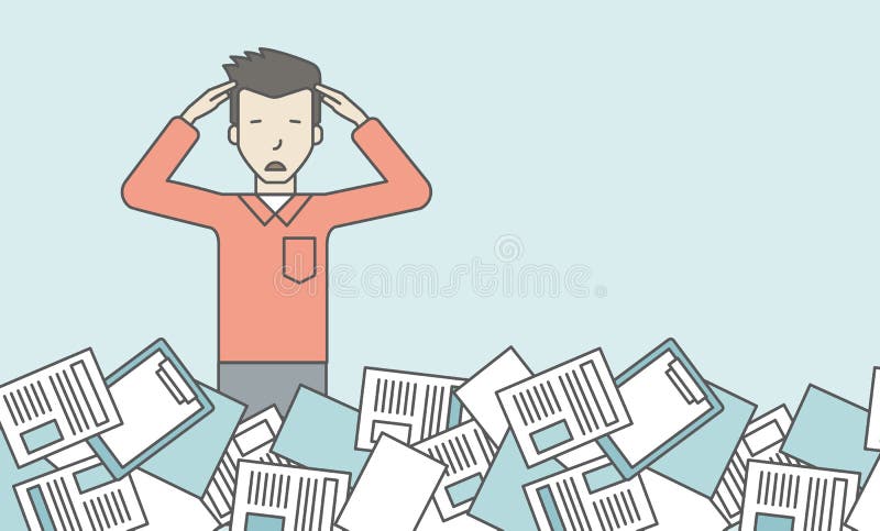 Work overload stock vector. Illustration of business - 60358452