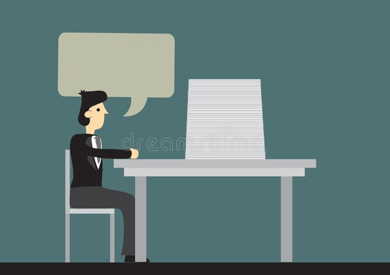 Work Overload Cartoon Vector Illustration Stock Vector - Illustration ...