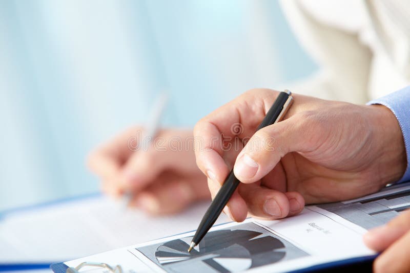 Work with paper stock photo. Image of learning, handwriting - 16064032