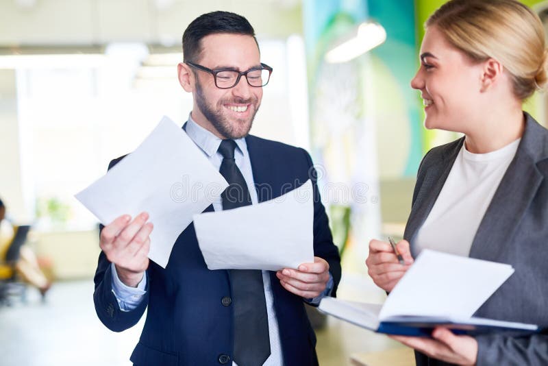 Work with papers stock image. Image of group, happy, professionals ...