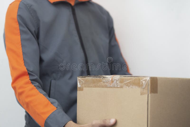 The Work of Parcel Delivery Personnel Stock Photo - Image of mailman, cardboard: 301170096