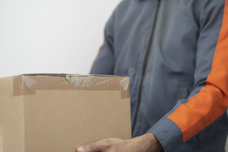 The Work of Parcel Delivery Personnel Stock Image - Image of delivery ...