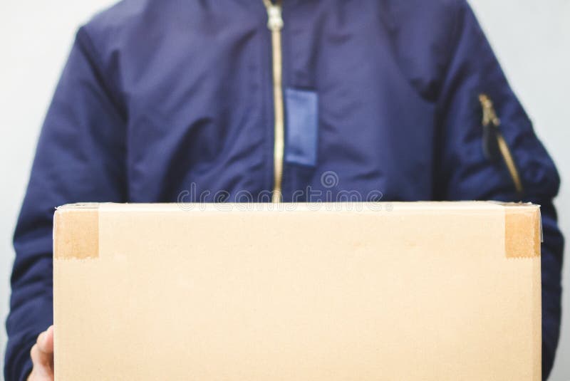 The Work of Parcel Delivery Personnel Stock Image - Image of mailman ...