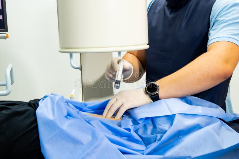 Work with the Patients of Spine Reabilitation Center Stock Image ...