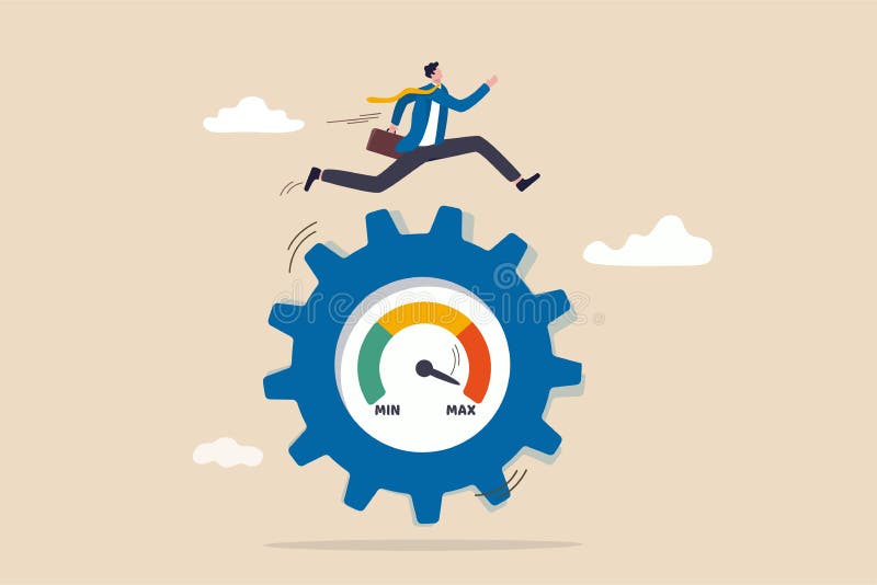 Employee Performance Productivity Efficiency Growth Stock Illustrations ...