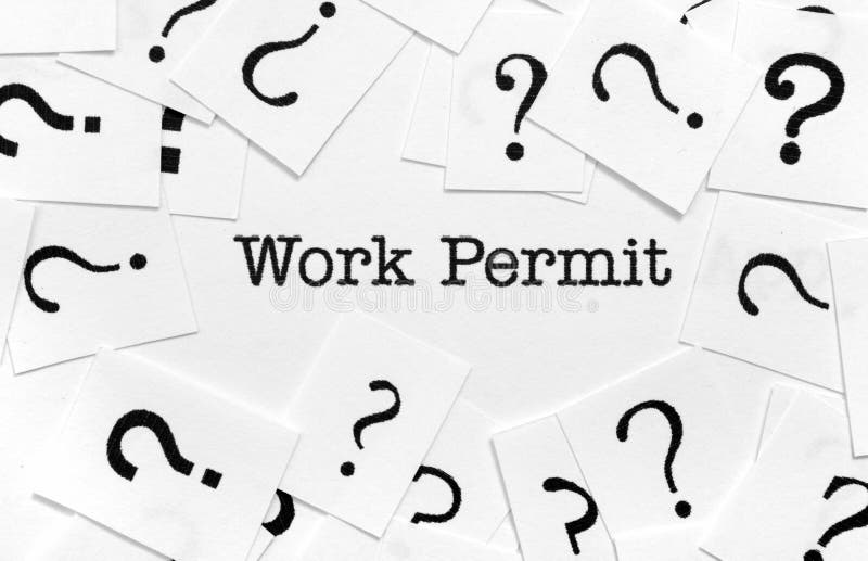 Work permit stock photo. Image of permit, document, isolated - 175660726