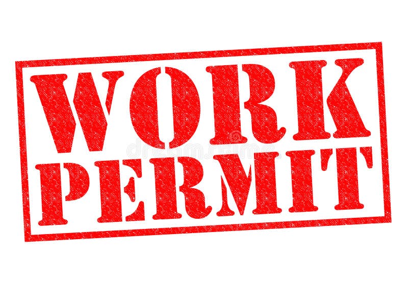 Permit to work sign stock illustration. Illustration of employees ...