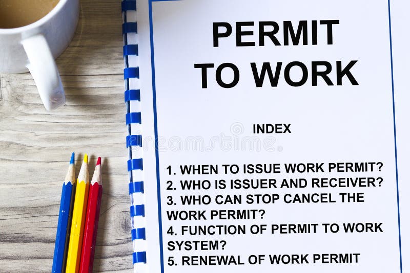 Work Permit System stock image. Image of concept, cover - 95117817