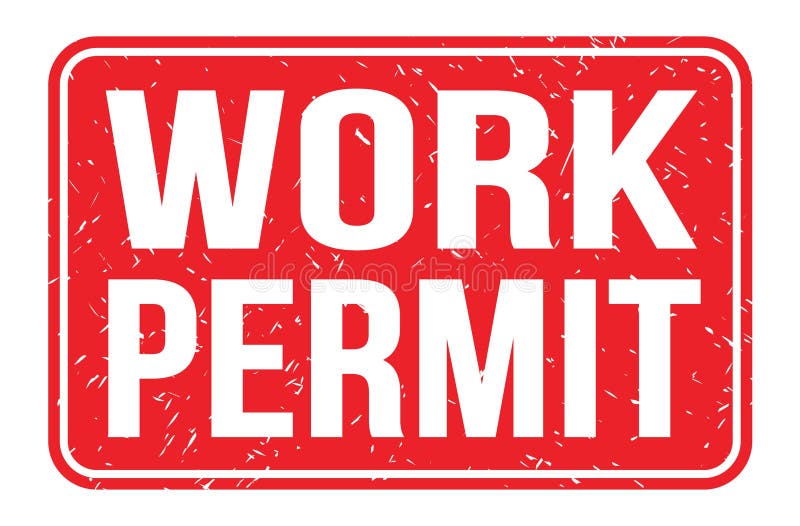 Permit to work sign stock illustration. Illustration of employees ...