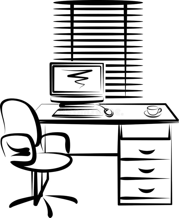 Work place stock vector. Illustration of cutout, organization - 19427650