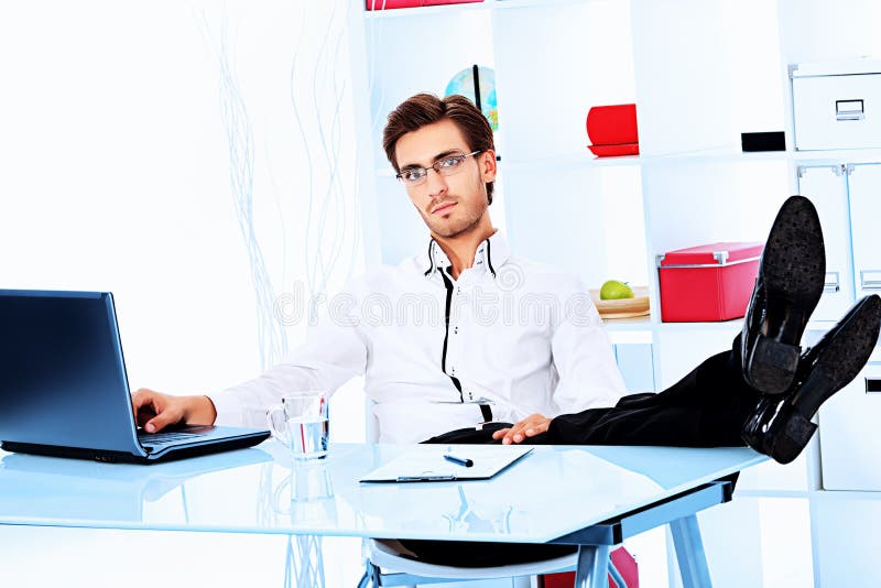 Work place stock photo. Image of leader, office, person - 26713672