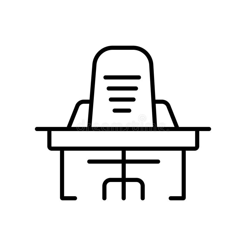 Work Place Icon Vector Illustration Stock Illustration - Illustration ...