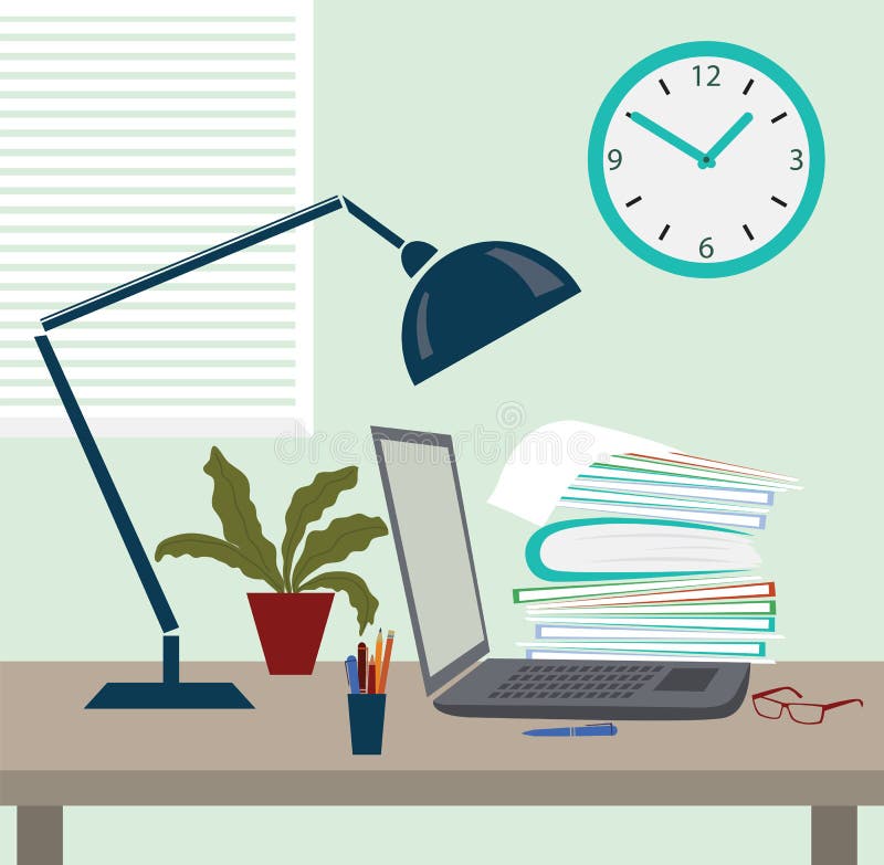 Office Workstation Design Stock Illustrations – 9,538 Office ...